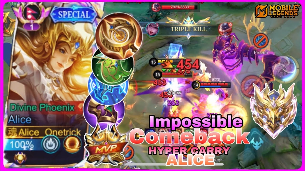 How To Alice Vs Paquito Exp Lane | Best Alice Build And Full Gameplay ...