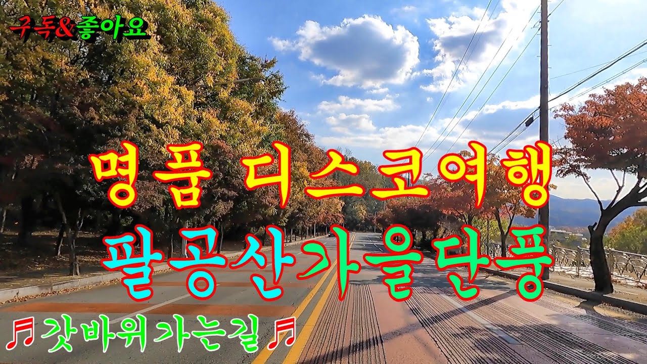 팔공산단풍 갓바위가는길 가을단풍나들이 뽕짝메들리 관광버스메들리 디스코메들리 콜라텍메들리 고속도로메들리 신바람관광