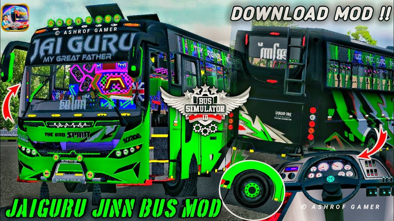 JAIGURU JINN Tourist Bus Mod For Bussid🥳Bussid New Mod | New Tourist ...