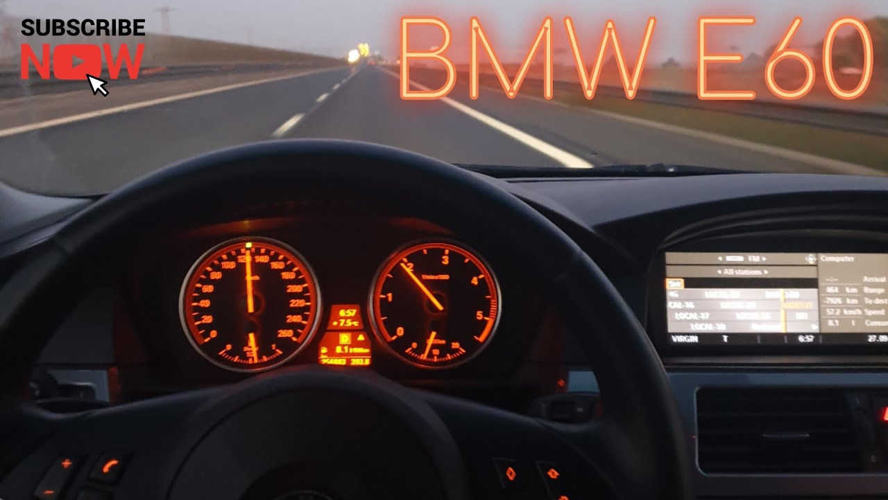 BMW E60 530d, night drive POV - YouTube