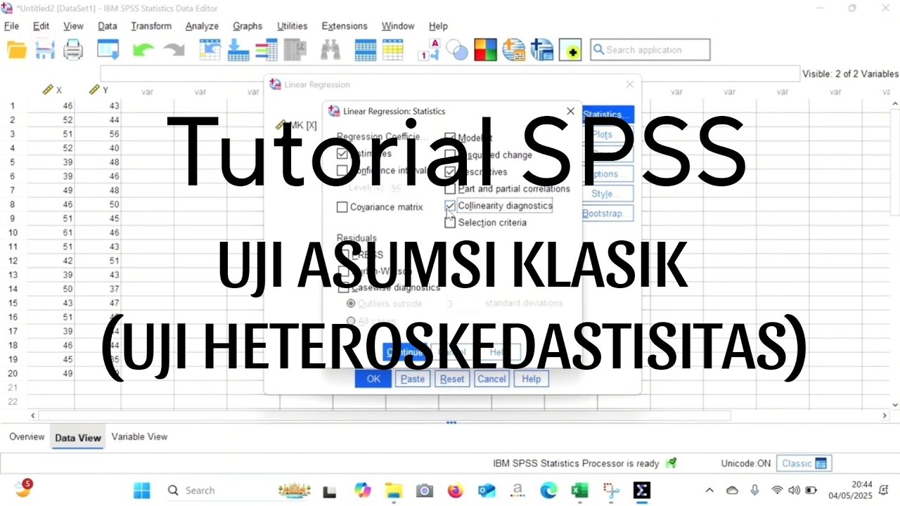 TUTORIAL UJI ASUMSI KLASIK (UJI NORMALITAS) PADA SPSS - YouTube