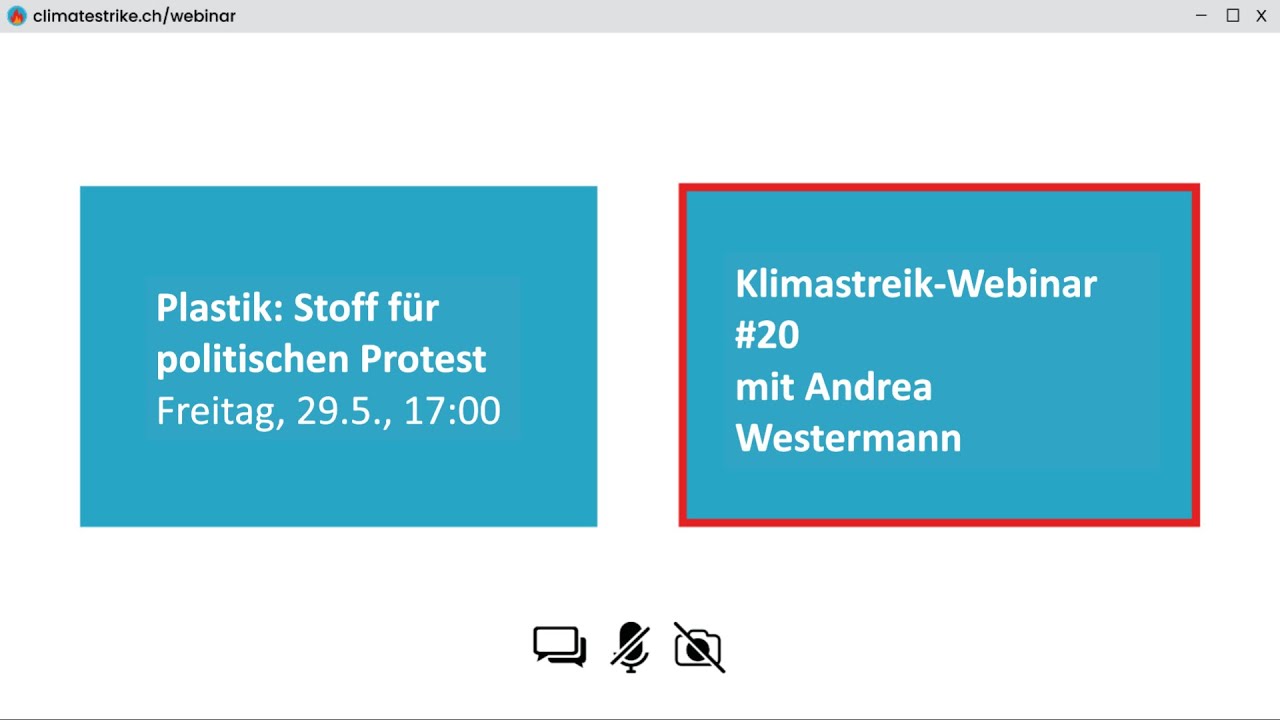 Webinar #20 - Plastik: Stoff für politischen Protest - mit Andrea ...
