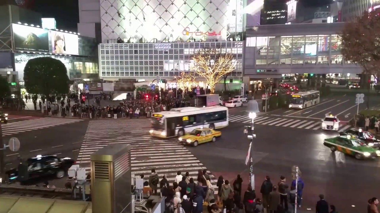 Famous Shibuya crosswalk in Tokyo Time-lapse. Japan. - YouTube