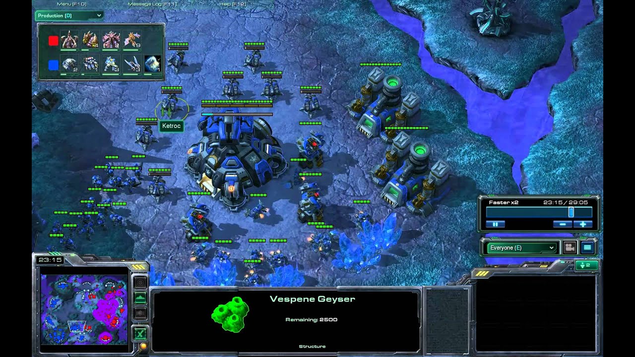 Starcraft 2 - TvZ Mass Ravens Build Smoothing Out - YouTube