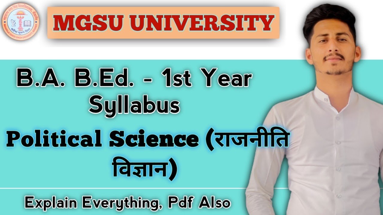 Political Science Syllabus, Ba Bed 1st Year, New Syllabus Explain ...