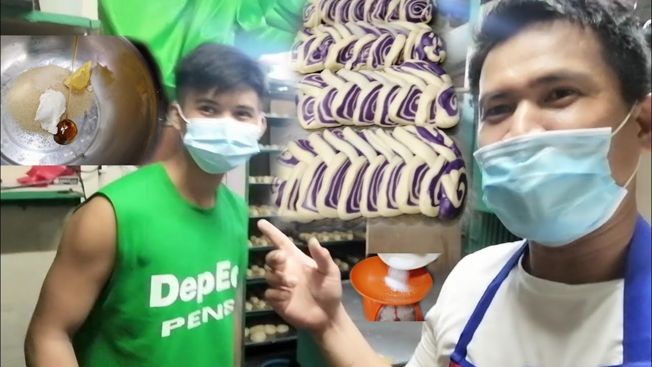 Tutorial easy to make violet cream loaf - YouTube