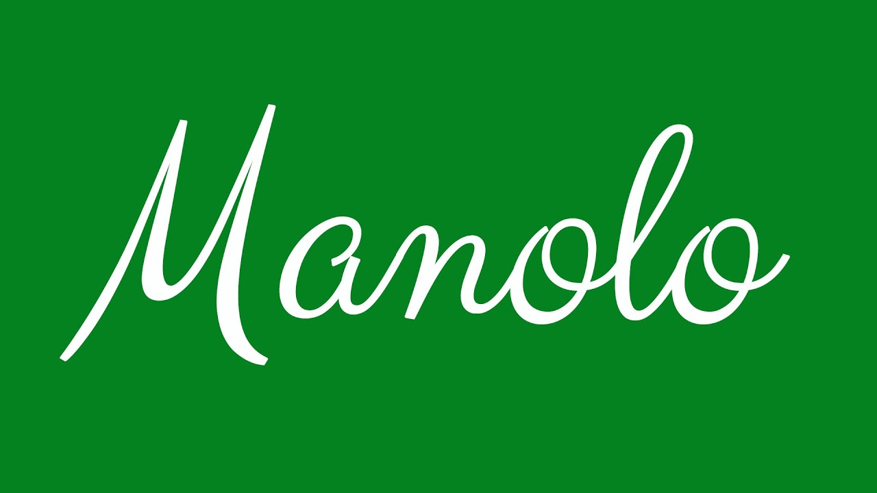 Learn how to Sign the Name Manolo Stylishly in Cursive Writing - YouTube