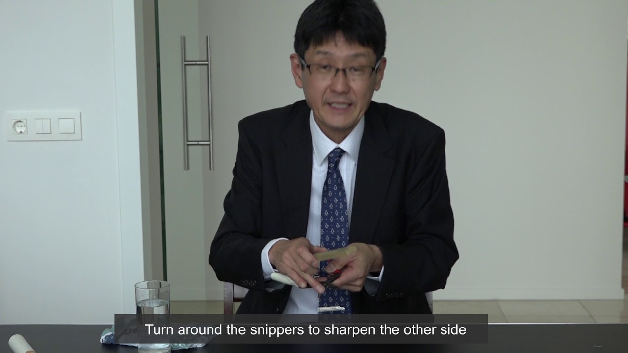 How to sharpen your Okatsune snippers - YouTube