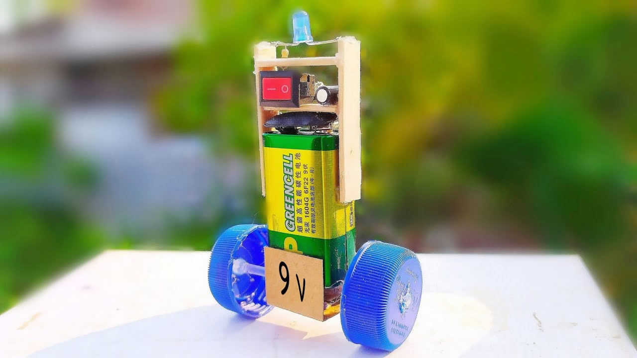 How To Make a Mini SELF BALANCING Robot - Using 9v battery - YouTube