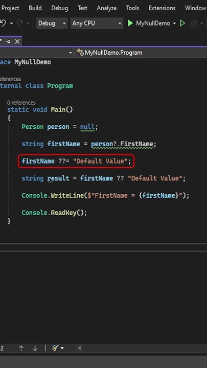 C# Null Operators - YouTube
