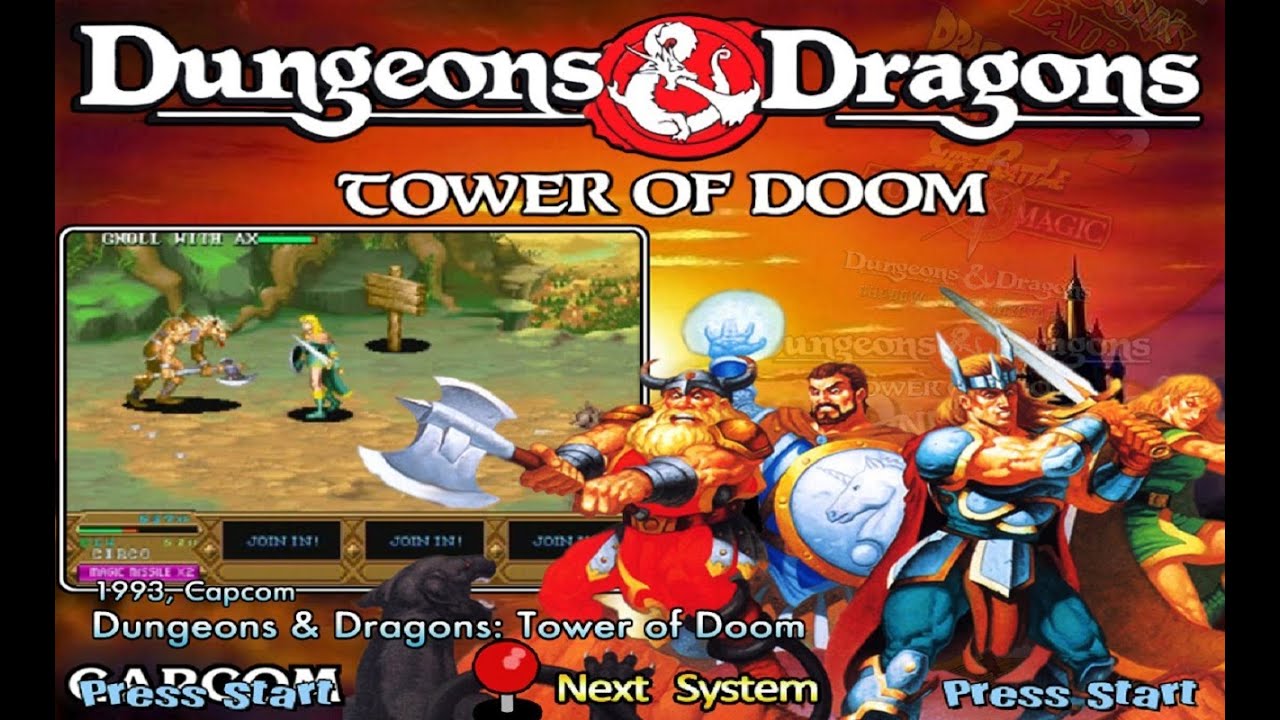 Dungeons & Dragons - Tower Of Doom (1993) Capcom Mame Retrô Arcade ...