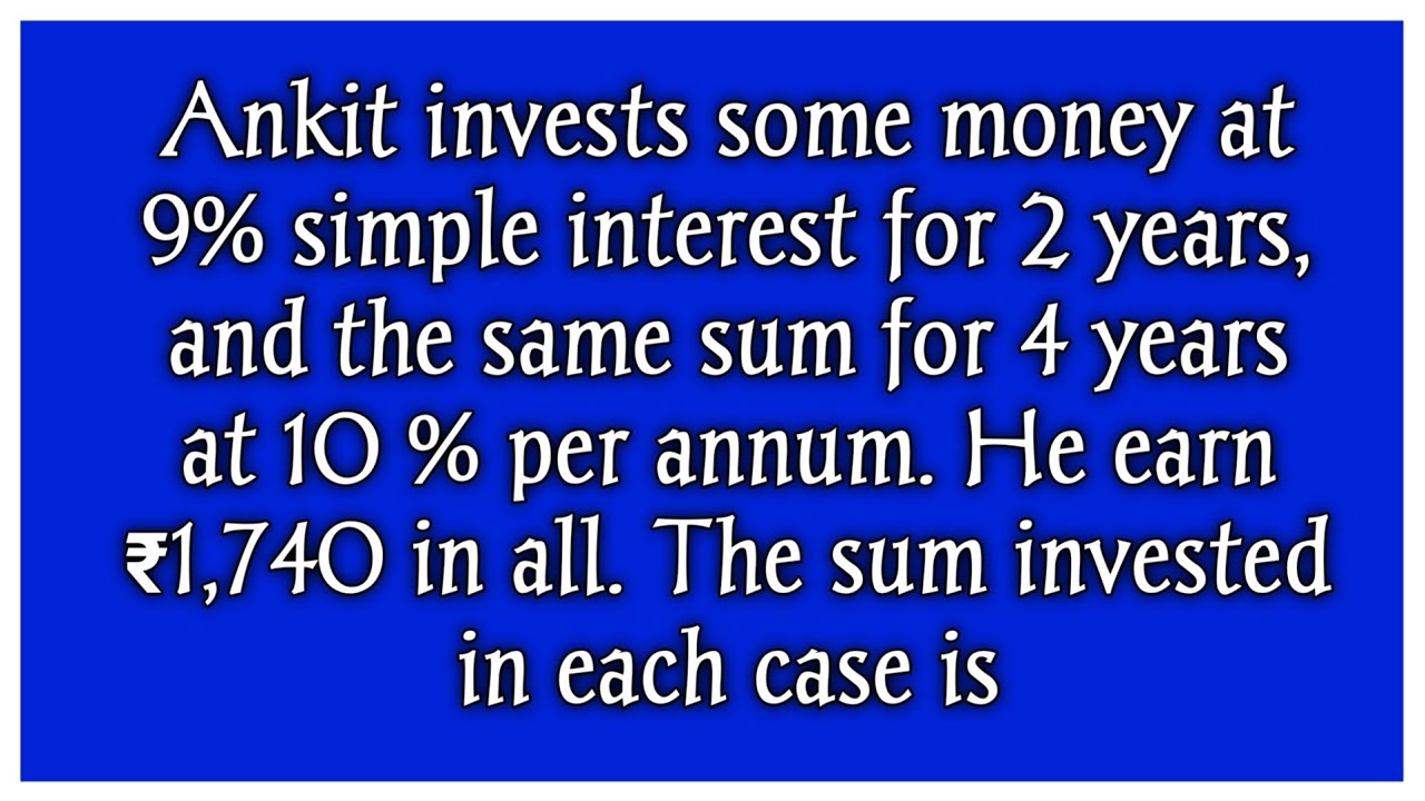 Simple Interest For SSC And Bank Simple Interest Question From SSC Simple Interest For SSC And Bank Simple Interest Question From SSC