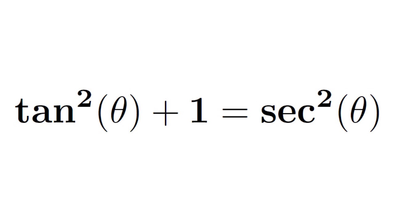 Tan 2 X 1 Sec 2 X YouTube