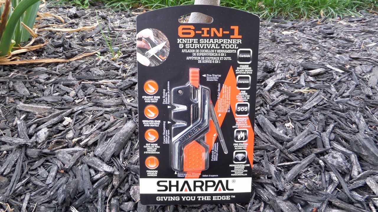 SHARPAL 6 in 1 Knife Sharpener & Survival Tool - YouTube