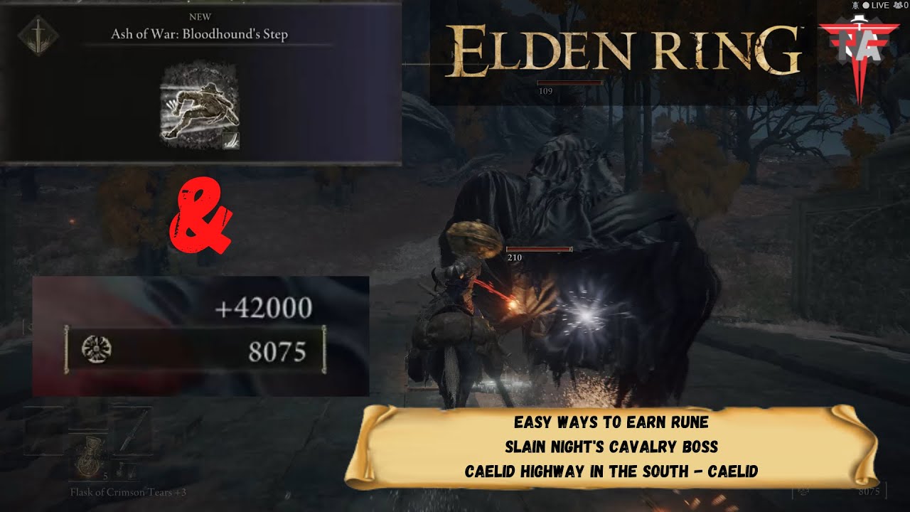 Elden Ring - Easy Ways to Earn Rune - Slay Night's Cavalry in Caelid ...