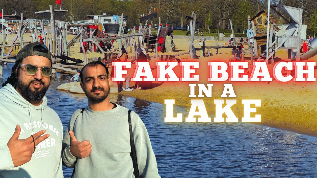 The Fake Beach in a Lake | Hofstade Strand Belgium - YouTube