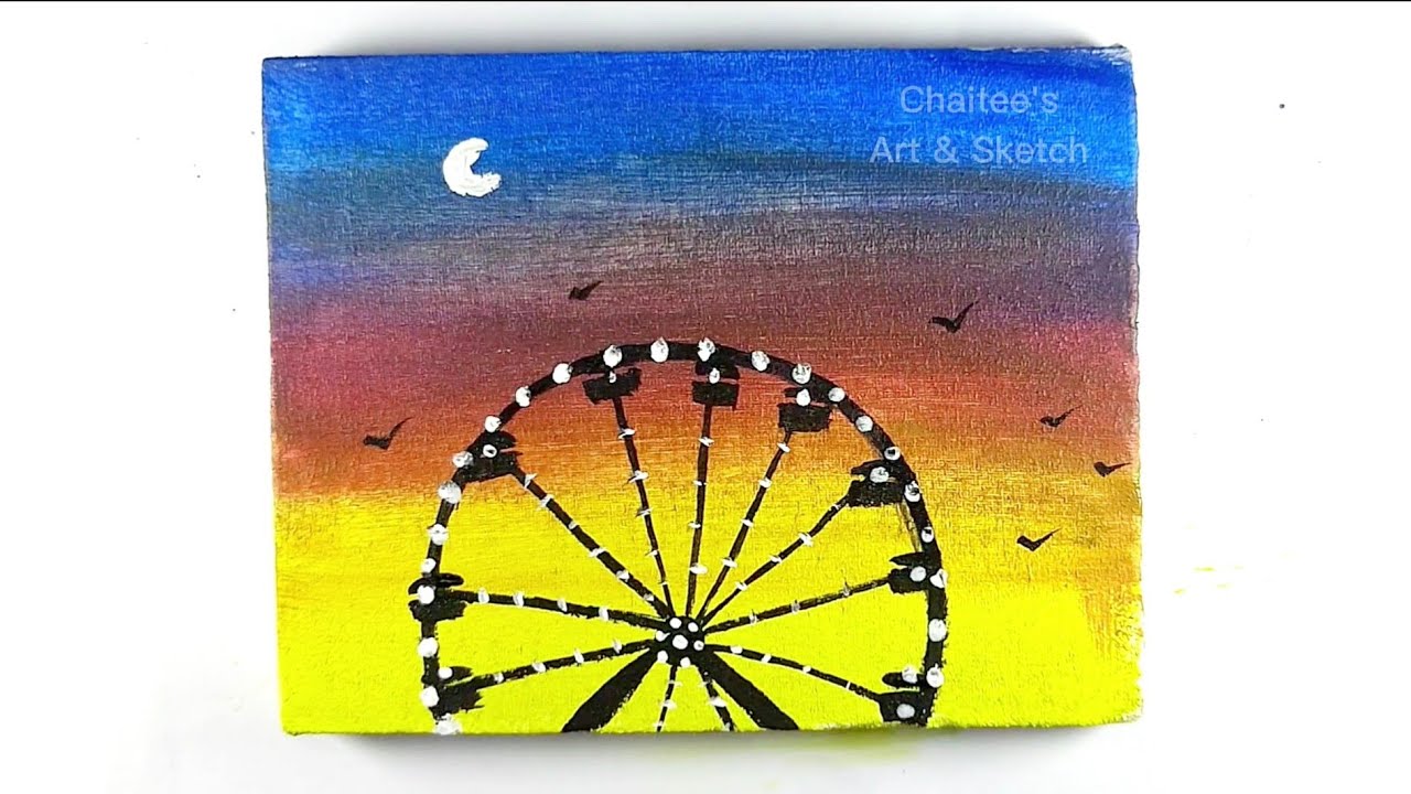Acrylic Canvas Drawing With Nagar Dola || Acrylic Canvas Painting ...
