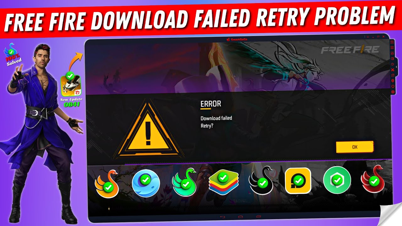 How to Fix Smartgaga Free Fire Download Failed Retry | Download Failed ...
