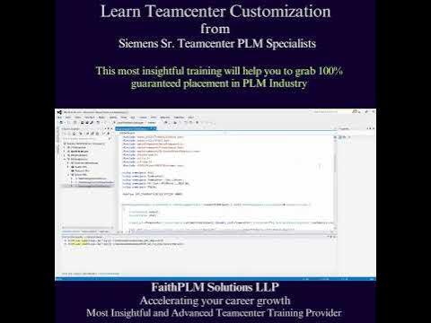 Teamcenter Customization Training By FaithPLM - YouTube