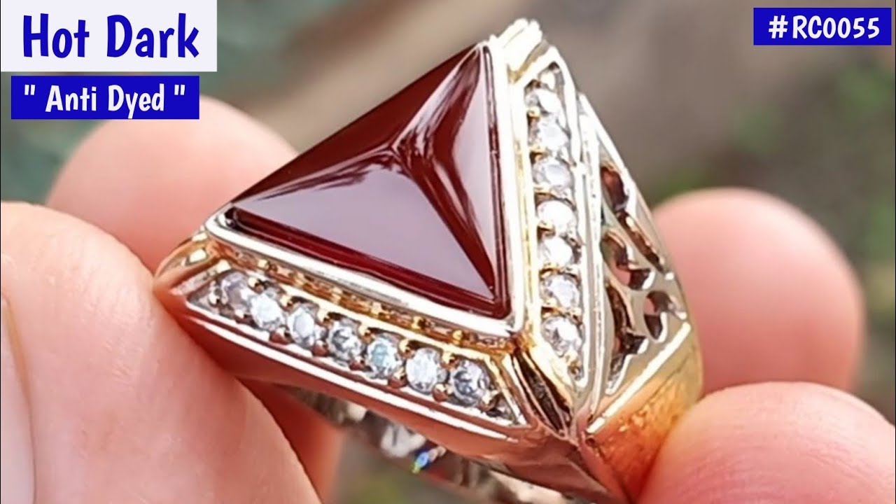 Red chalcedony carnelian | batu akik red baron RC0055 - YouTube