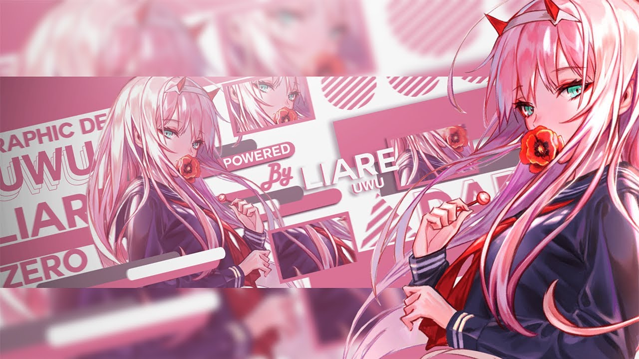 LiareUwU - Zero two Anime Header/SpeedArt - YouTube