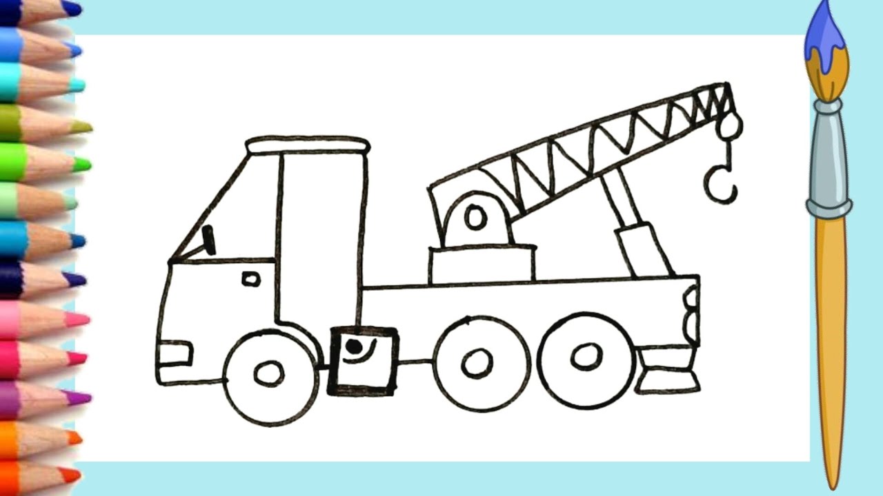 HOW TO DRAw A " CRANE " - step by step || DRAWING LESSONS FOr Childs ...