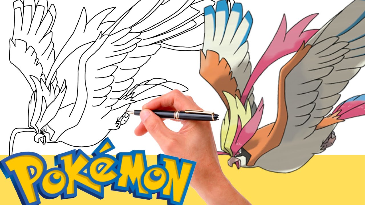 Cómo dibujar MEGA PIDGEOT POKEMON | FÁCIL | Generación 1 - YouTube