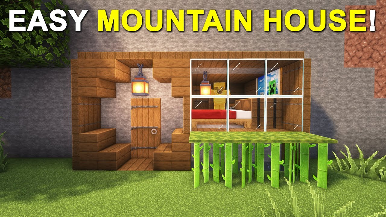 Minecraft: How to Build a Easy Mountain House - YouTube