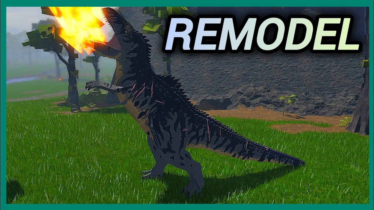 Roblox Jurassic Blocky - GIGANOTOSAURUS REMODEL SHOWCASE! - YouTube