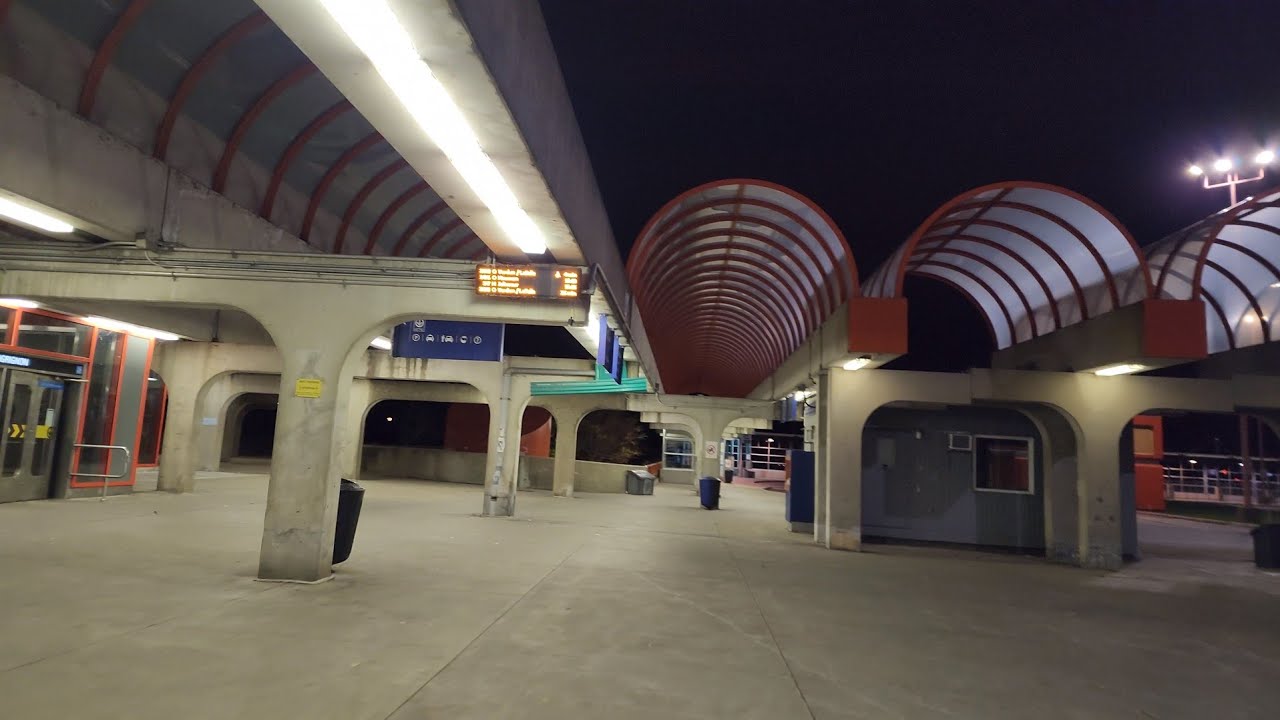 Walking around Angrignon metro station in Montreal before it opens for ...