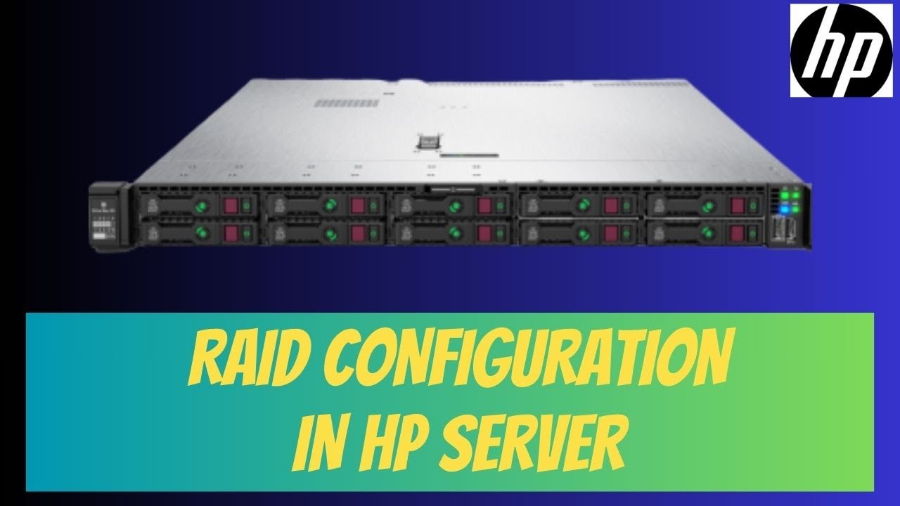 Raid Configuration in HP Server | 360e | Raid- 5 | Delete and Recreate ...