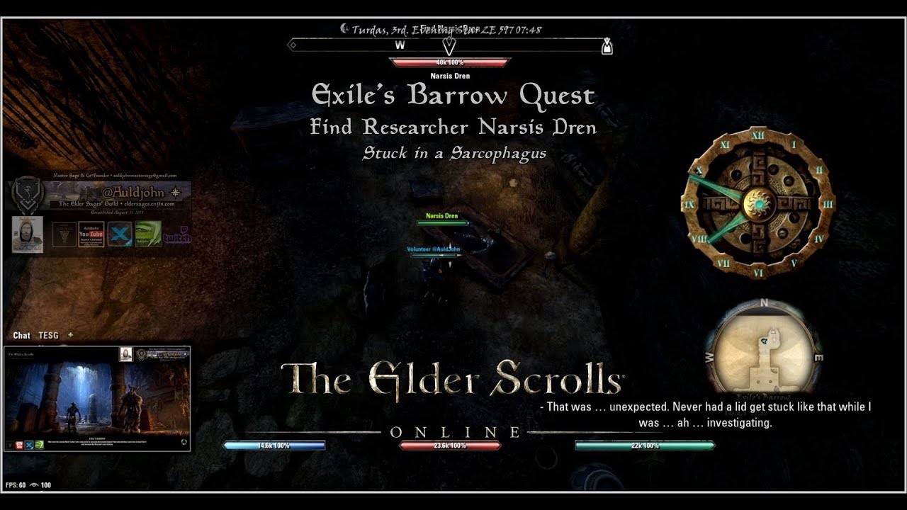 ESO Quest Exile's Barrow Narsis Dren - YouTube