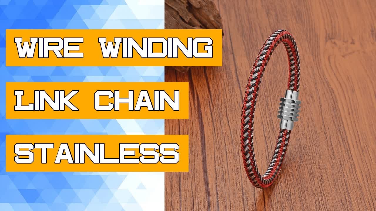 Wire Winding Link Chain Stainless Steel Bracelets Plated Buckle Women's ...