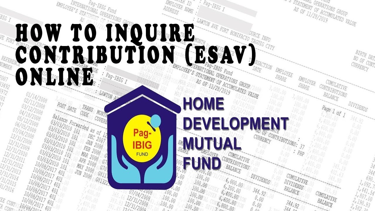 ESAV COPY MABILIS LANG | Check Online Pag ibig Contribution - YouTube