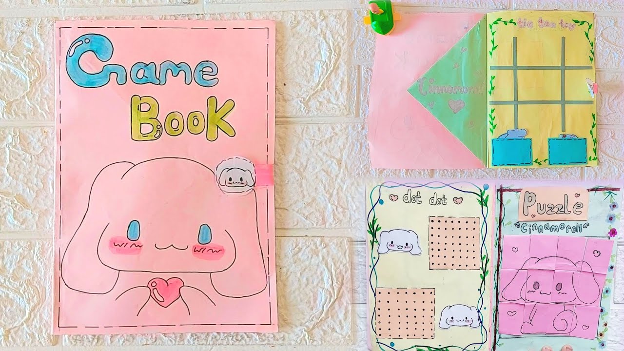 4 easy paper game in a book / Diy cute gaming book / how to make a ...