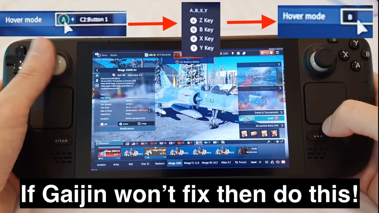 War Thunded Steam Deck control input bug WORKAROUND. Works for SteamOS ...