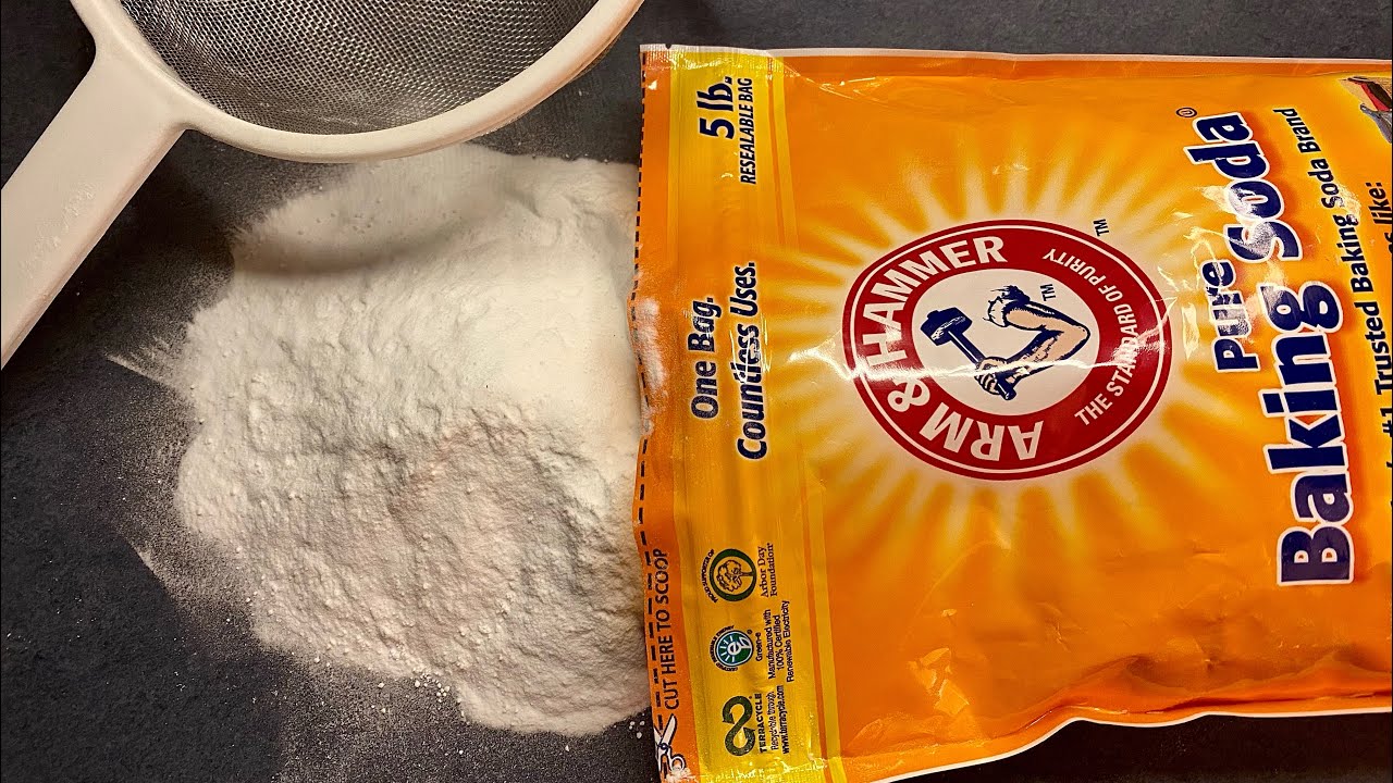 Baking soda asmr - open new bag - crunchy crush - red baking soda - YouTube