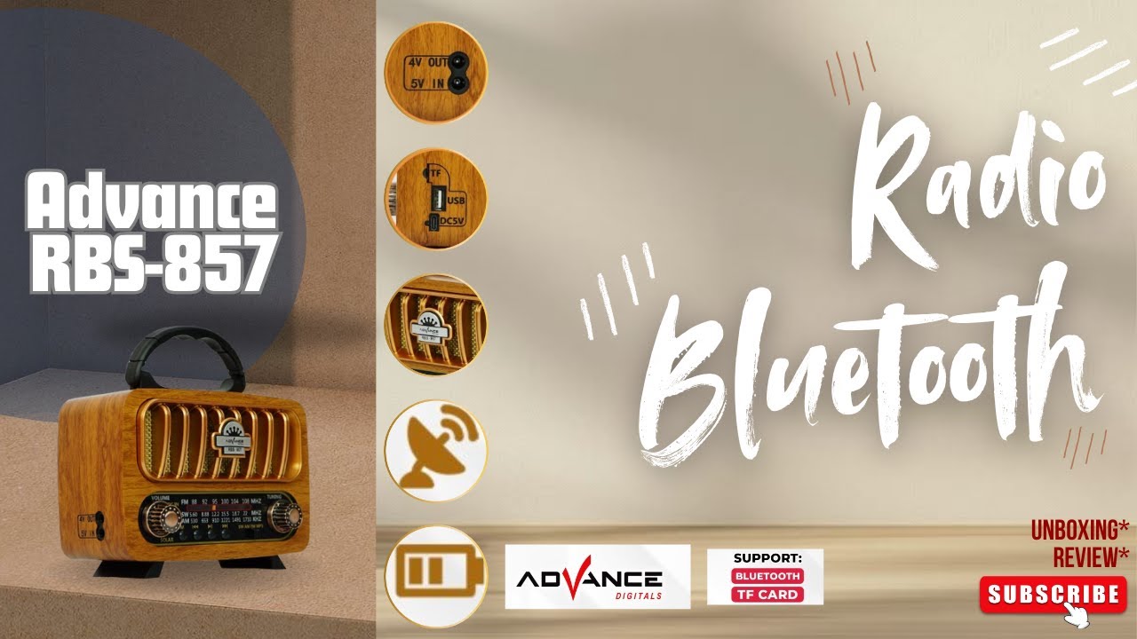 Mini Review Radio ADVANCE RBS-857 || Radio Bluetooth - YouTube