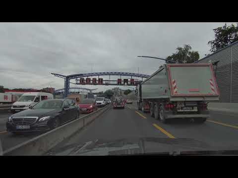 A7-Deckel Richtung Norden - Vom Elbtunnel bis Hamburg-Schnelsen (4K)