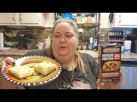 Hot pockets High Protein Barbacoa-Style Beef taste test - YouTube