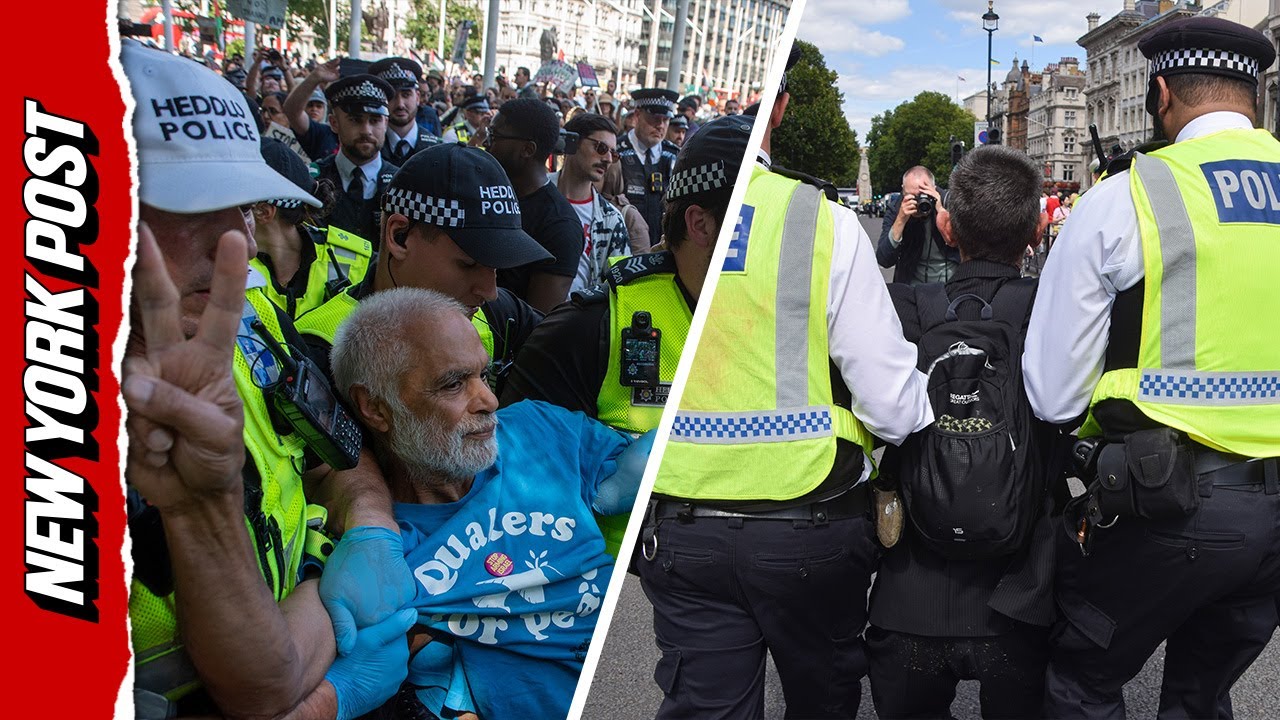Hundreds arrested in London supporting Palestine Action - YouTube