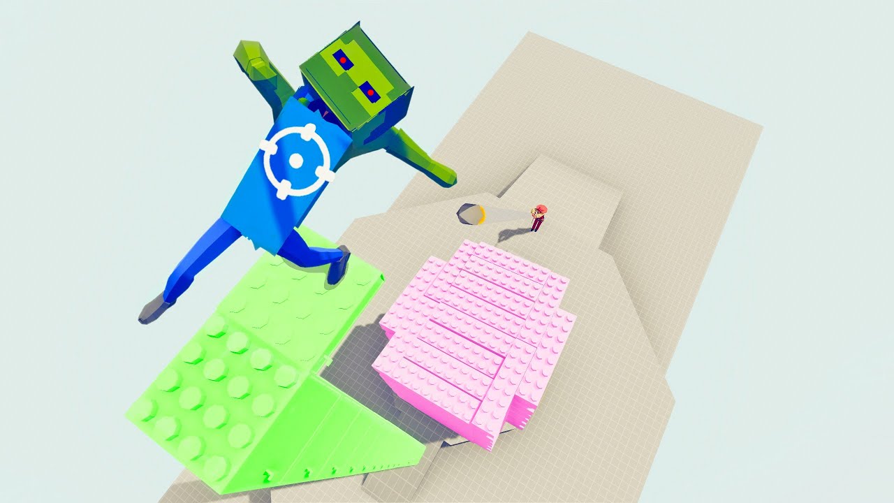 FALL FROM A PRECISION SHOT ONTO LEGO CUBES | TABS - Totally Accurate ...