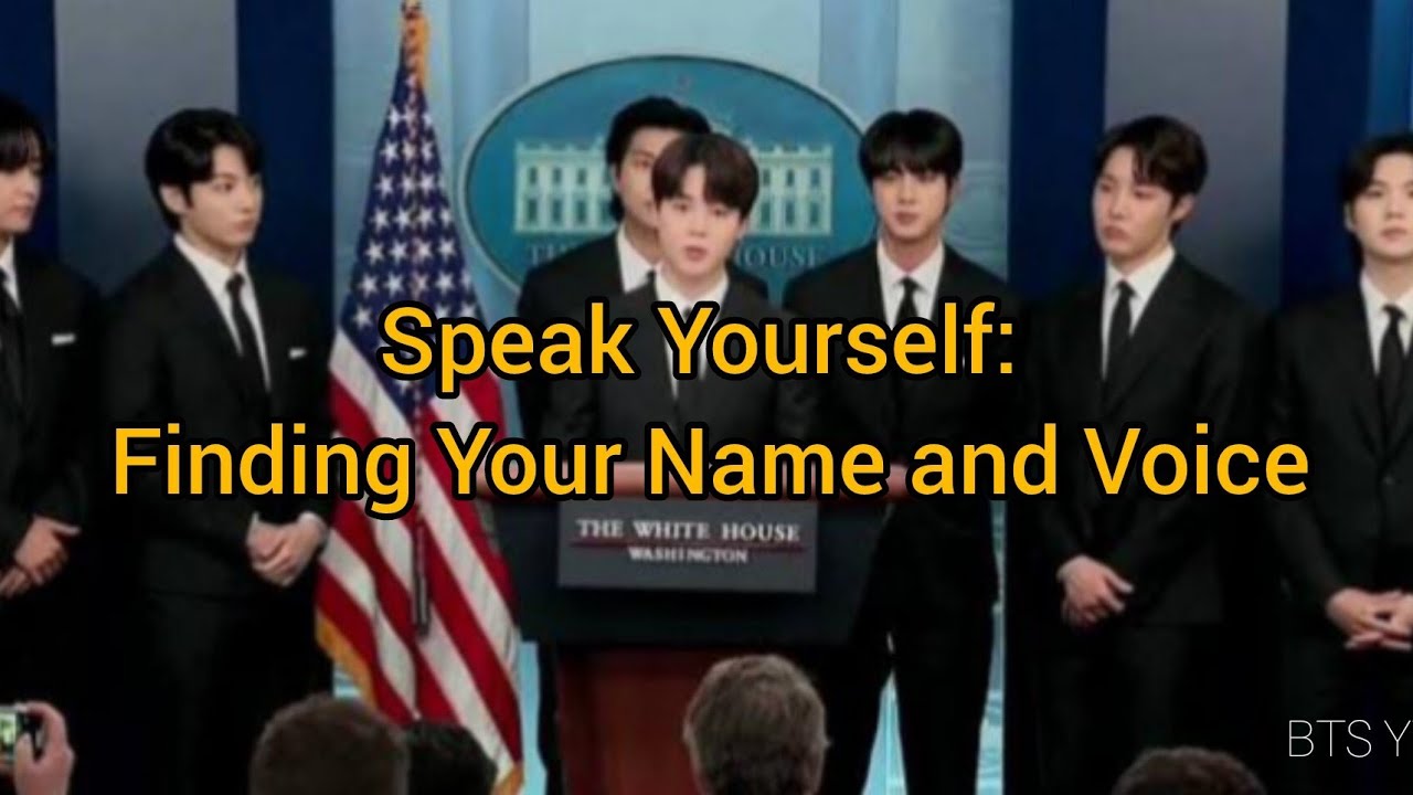 The title of Kim Nam Jun (RM) BTS's speech is: "Speak Yourself: Finding ...