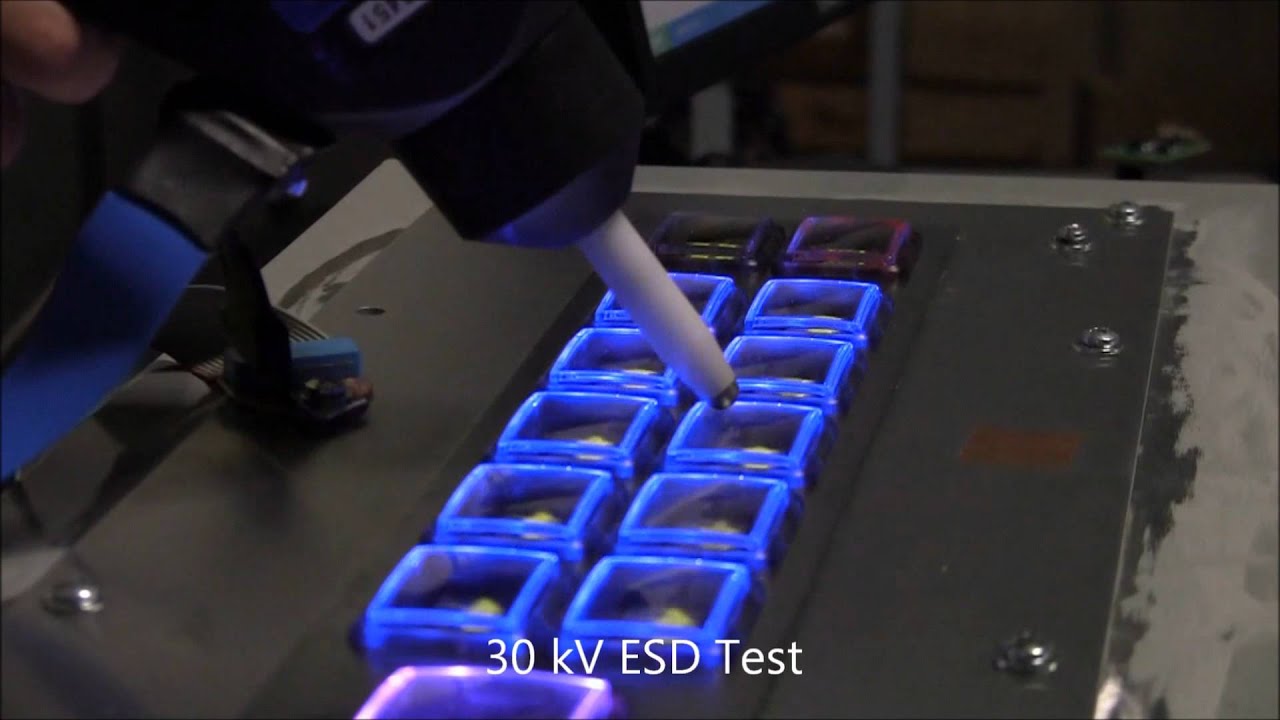 OLED Button Panel - 30kv ESD Test - YouTube