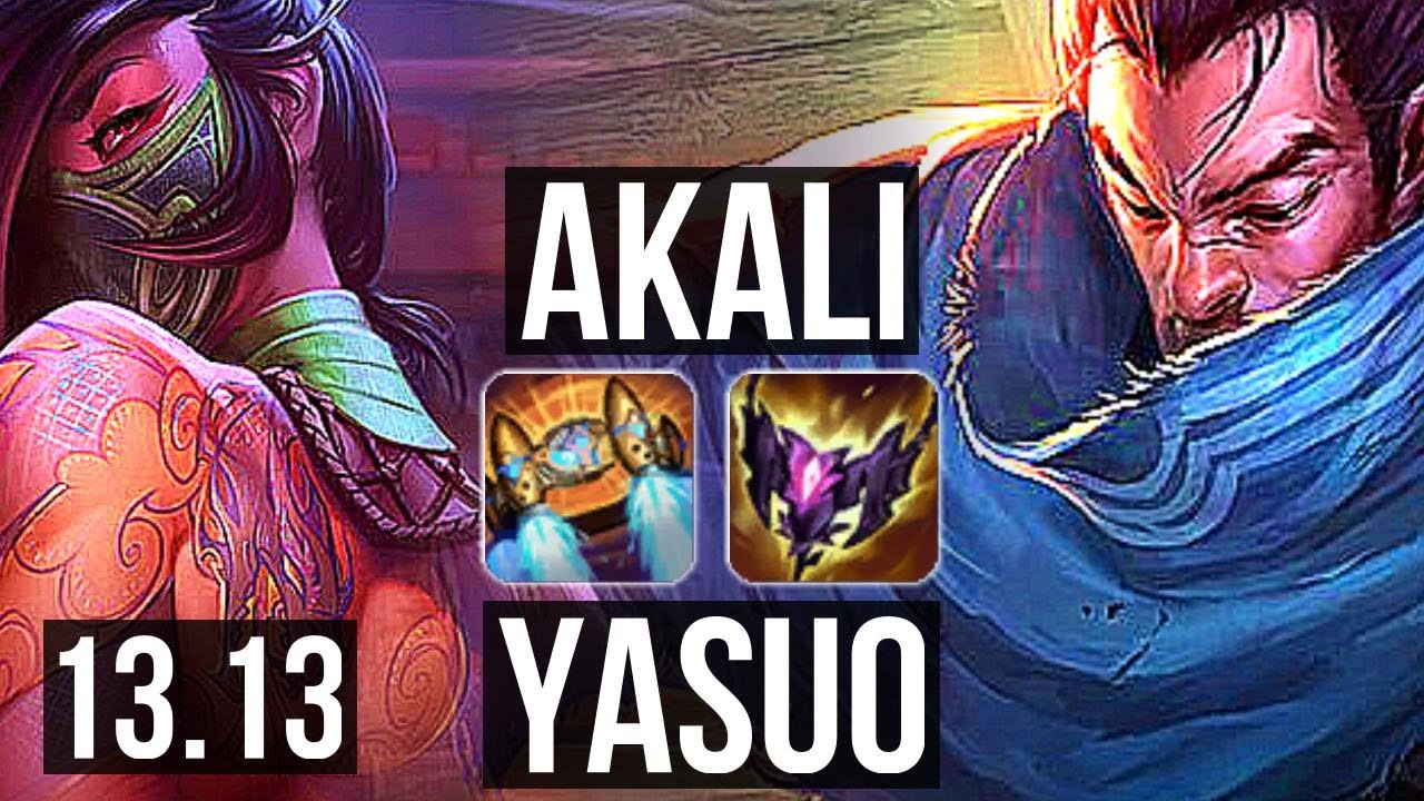 AKALI vs YASUO (MID) | 5/0/6, 400+ games | NA Master | 13.13 - YouTube