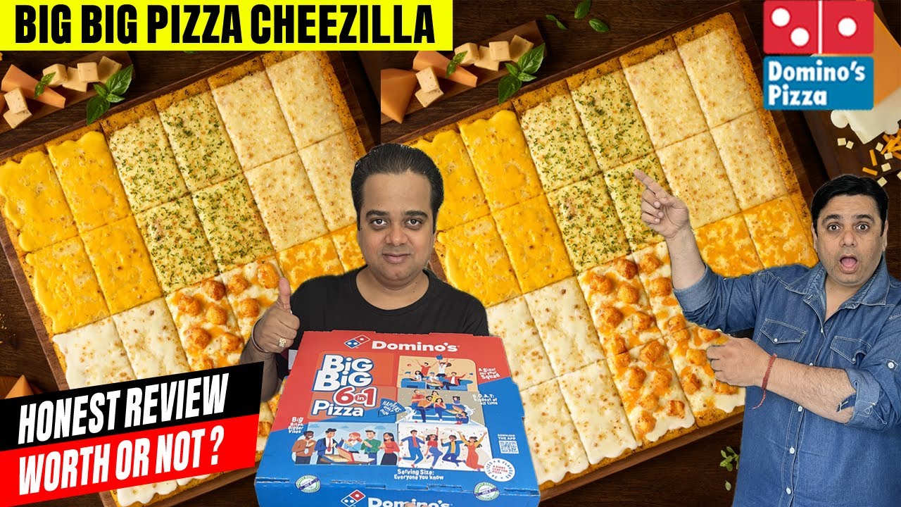 Domino's Big Big Pizza Veg Cheezilla Pizza ! Domino's Big Big 6-in-1 ...
