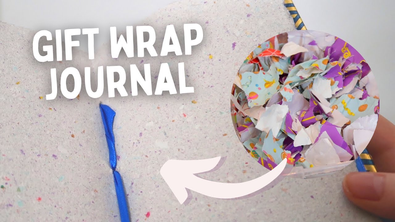 How to turn WRAPPING PAPER into a journal! (easy binding method ...