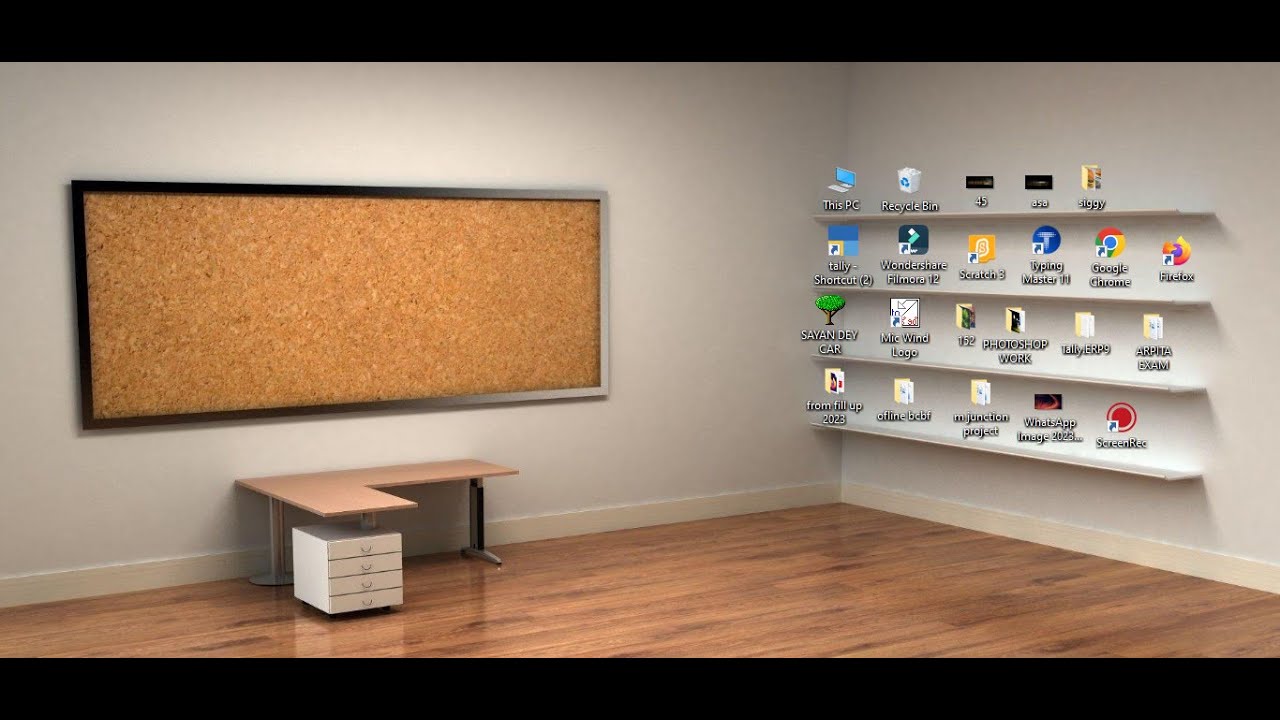WALLPAPER SHELF ON DESKTOP - YouTube