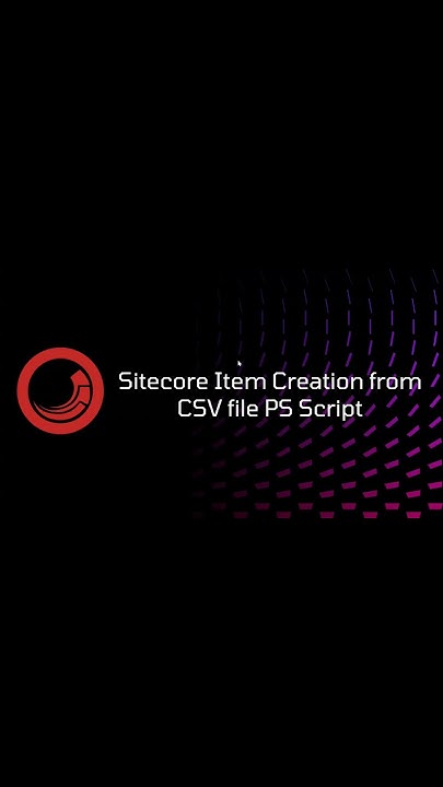 Sitecore Shorts - Sitecore Item Creation From CSV File PS Script #shorts #sitecore #cms - YouTube