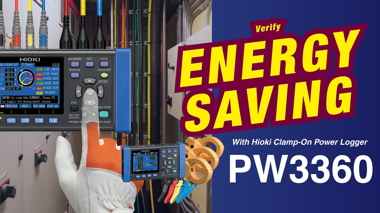 Learn How To Verify Energy Savings with Hioki Clamp On Power Logger ...
